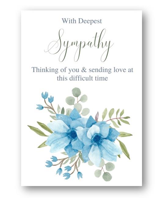 Second Ave Deepest Sympathy Condolence Bereavement Blue Flower Card ...